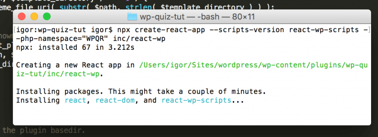 Building a Quiz with React and WordPress REST API: React WP Scripts ...