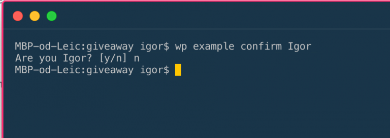 Adding useful interactive prompts in your WP_CLI commands - Igor Benić