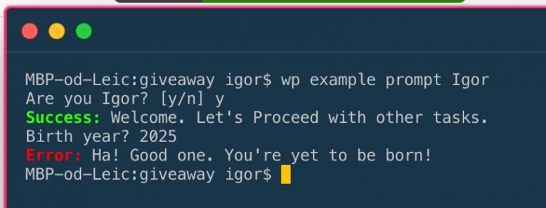Adding useful interactive prompts in your WP_CLI commands - Igor Benić